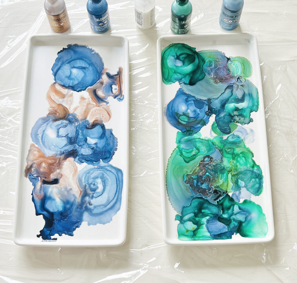 DIY Alcohol Ink Trays | Centsational Style